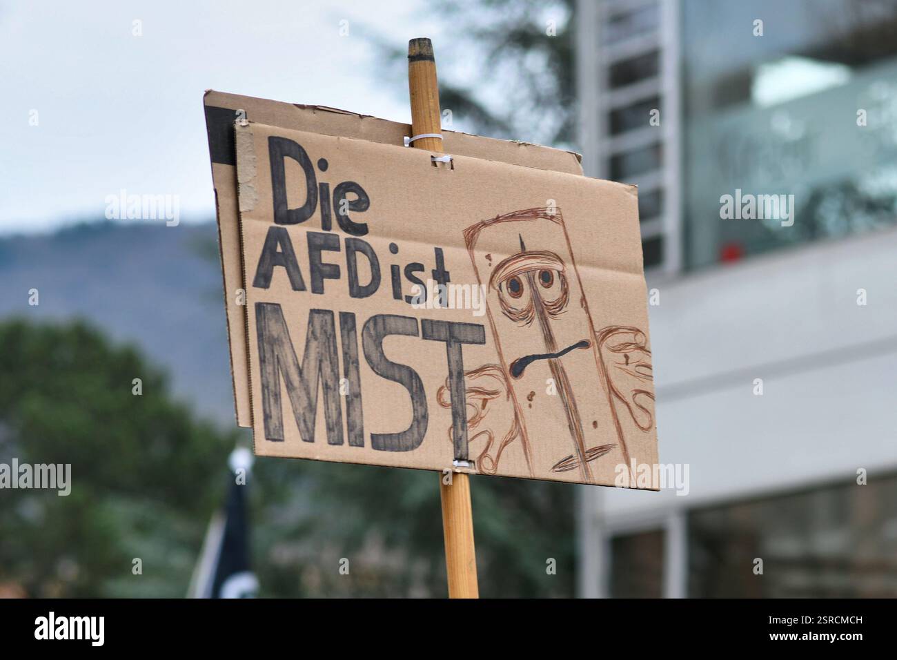 Heidelberg, Allemagne - 12 février 2025 : signe avec texte disant "L ...
