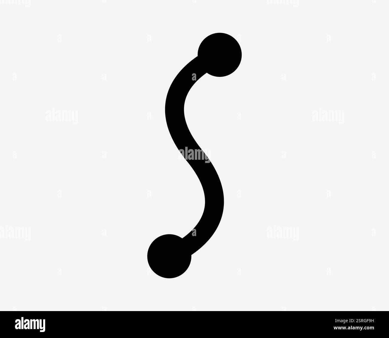 Chemin courbe Banque d'images vectorielles - Alamy