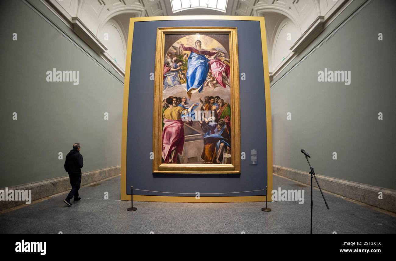 El Greco's 'St. John the Baptist' at the presentation of the exhibition ...