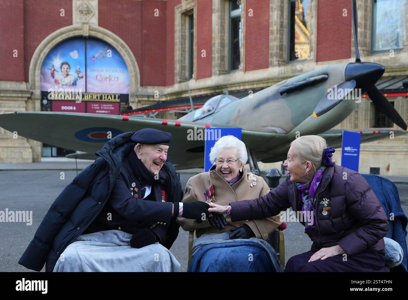 Henry Rice, a 98 year old Normandy Veteran, left, with Ruth Barnwell ...