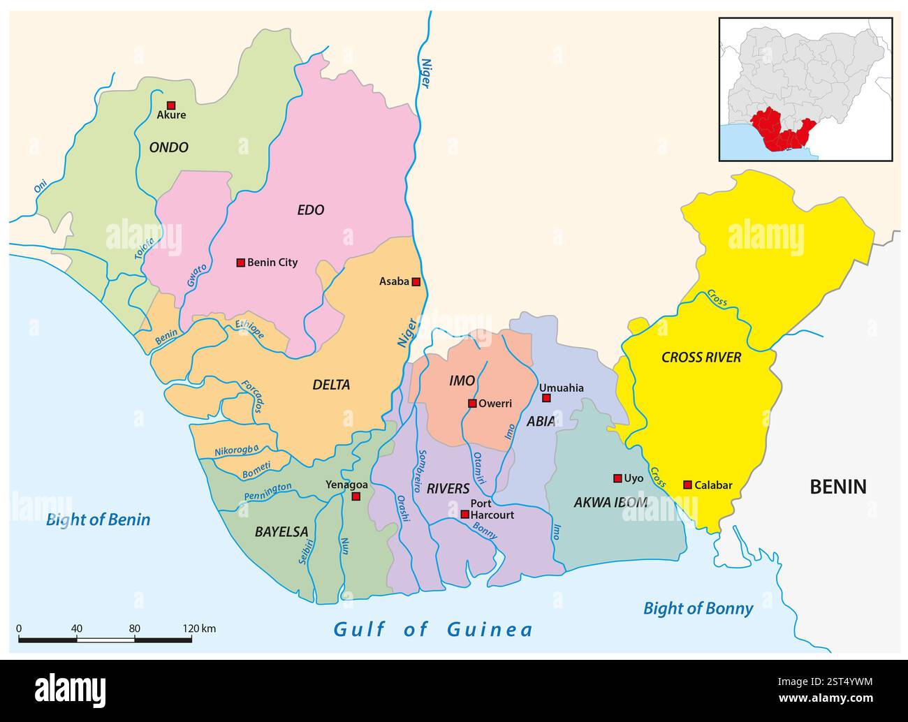 Bénin city map Banque de photographies et d’images à haute résolution - Alamy