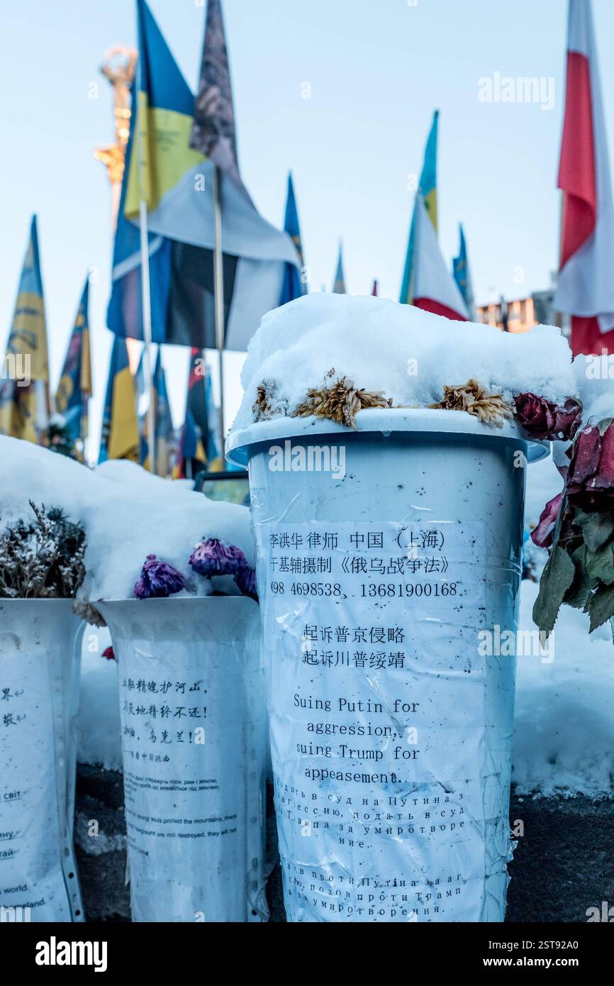 Kiev, 17.02.2025 Une adresse chinoise lit poursuivre Poutine pour ...