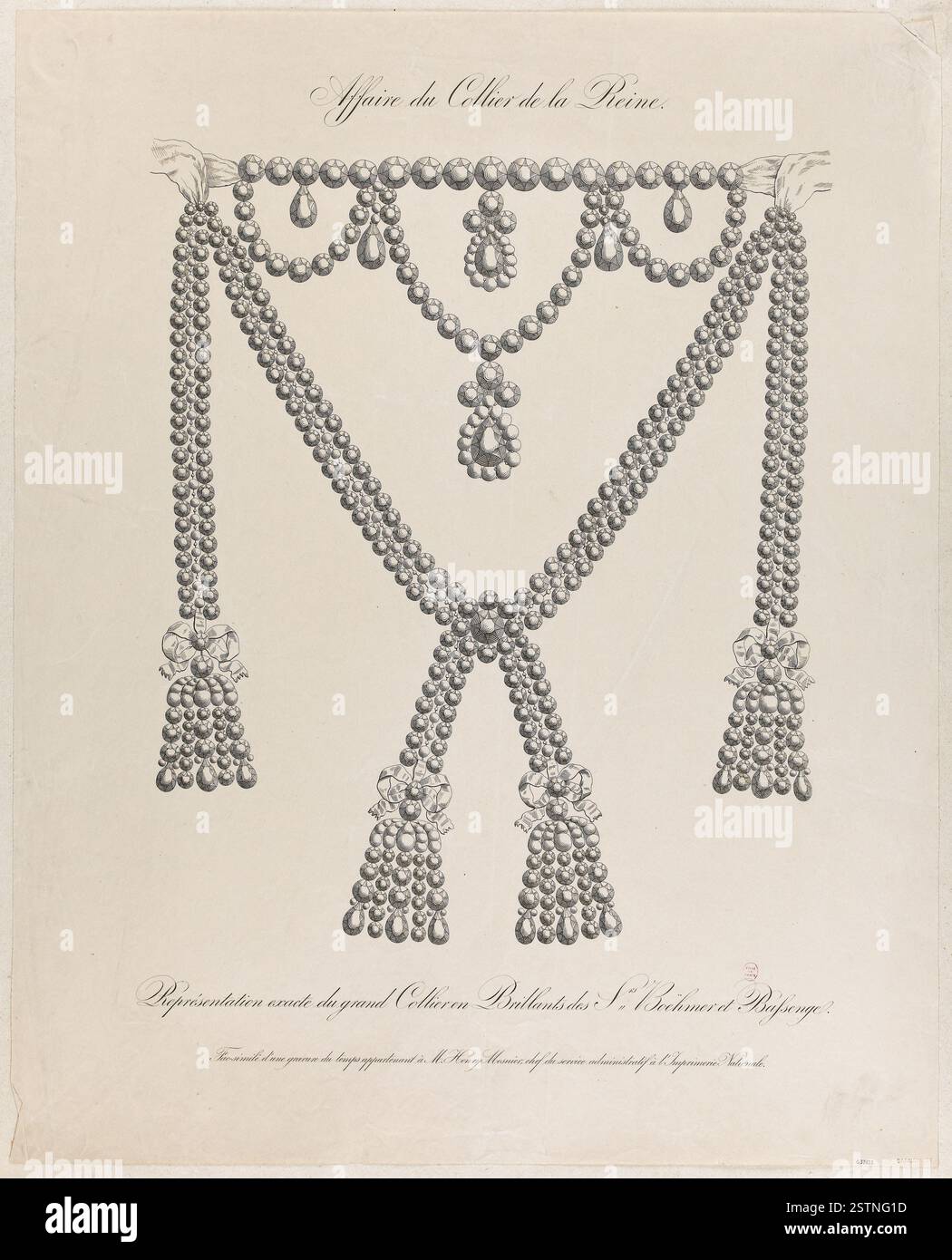 Gravure du XVIIIe siècle d'Antoine Borel représentant Marie-Antoinette ...