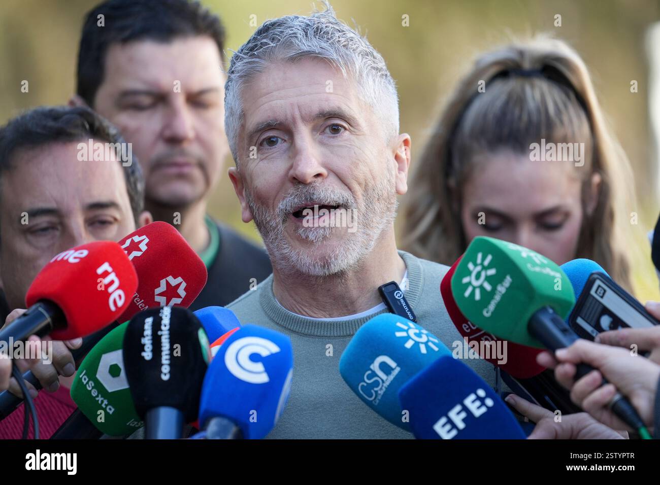 The Minister of the Interior, Fernando Grande-Marlaska attends the ...