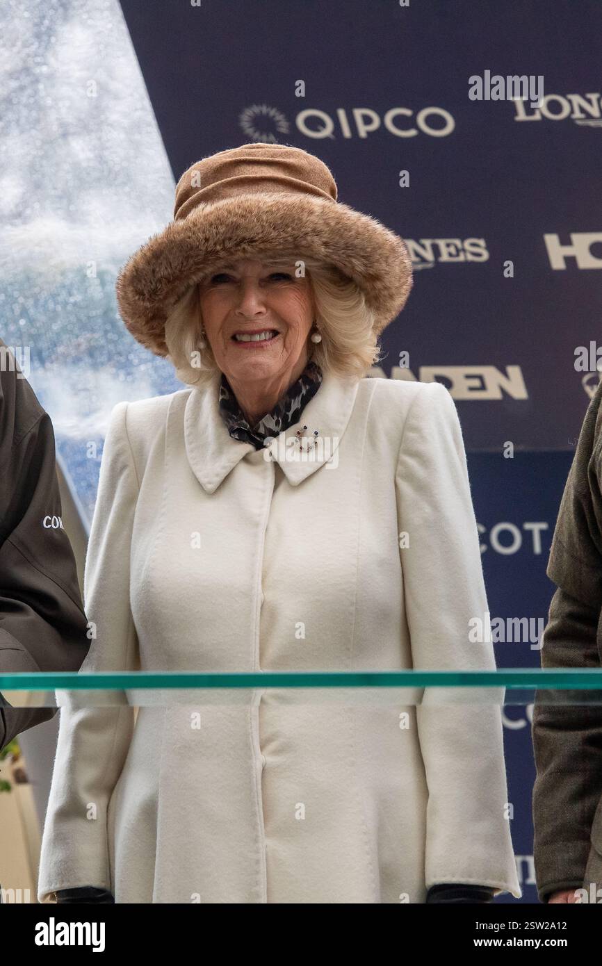 Ascot, Royaume-Uni. 15 février 2025. Queen Camilla était à Ascot ...