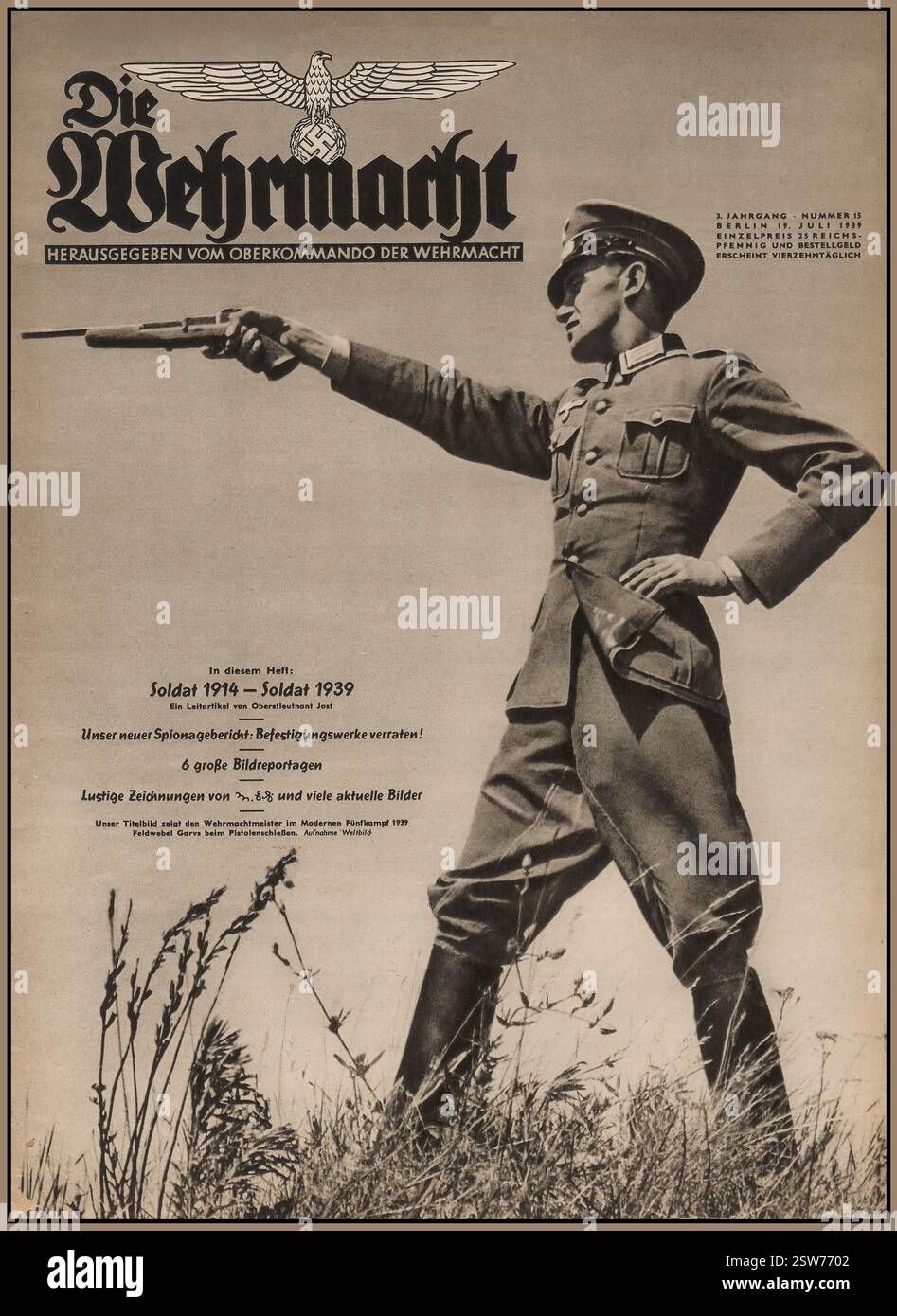 "Die Wehrmacht" 1939 magazine de propagande nazi avec la couverture d ...