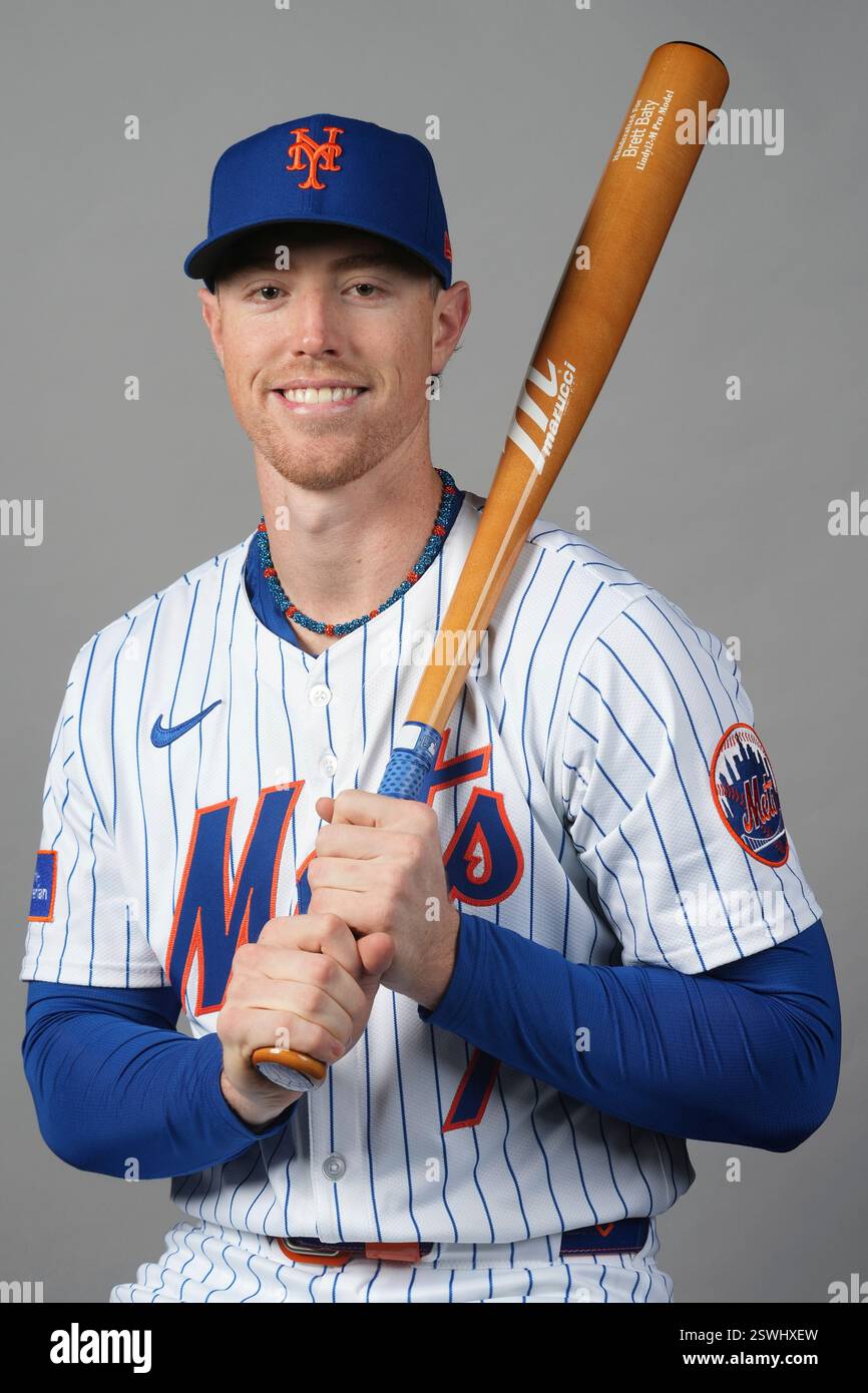 This is a 2025 photo of Brett Baty of the New York Mets baseball team ...