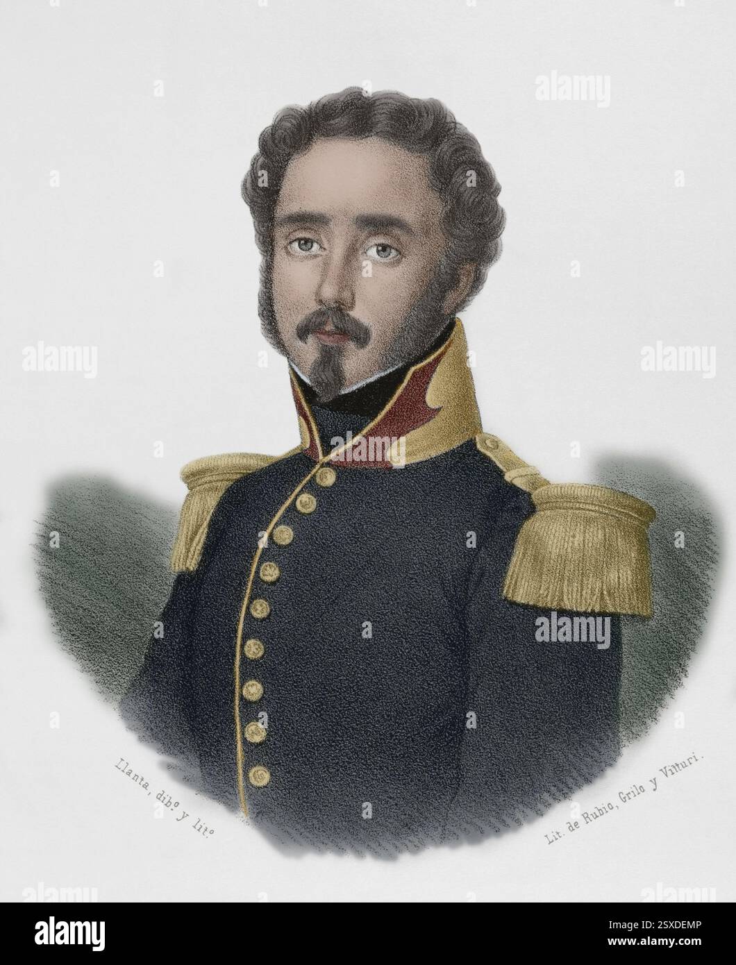 Miguel Chacón y Duran (1798-1878) Politicien espagnol. Portrait. Dessin ...
