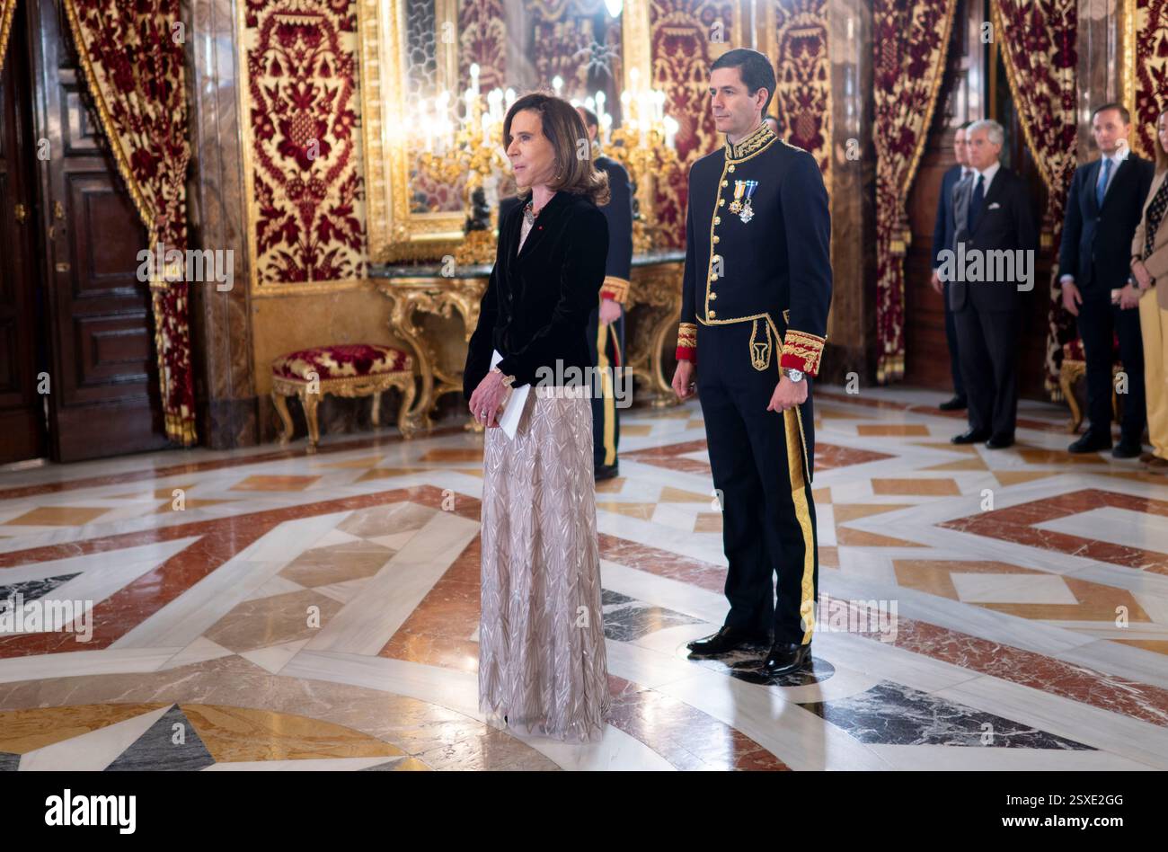King Felipe VI receives the Letter of Credence from the Ambassador of the French Republic ...