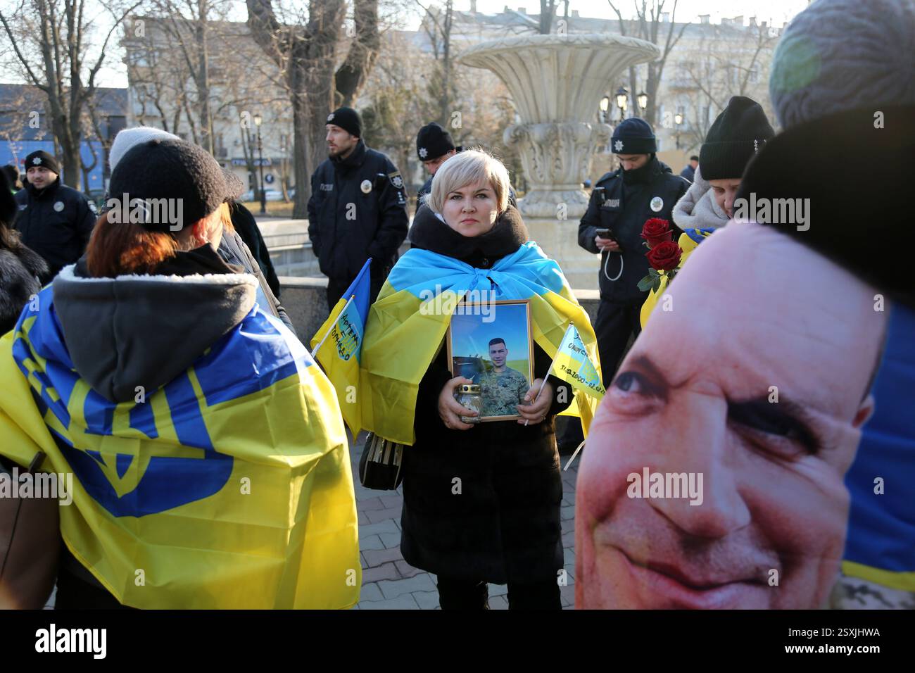 Odessa, Ukraine. 24 février 2025. Les participants de la procession ...
