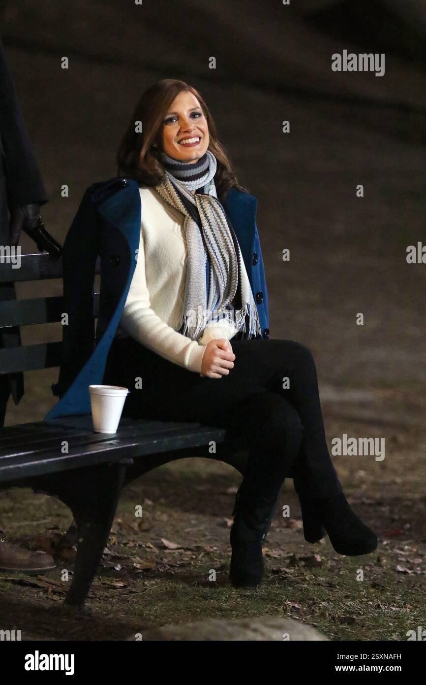 L'actrice Jessica Chastain était sur le plateau de Central Park du ...