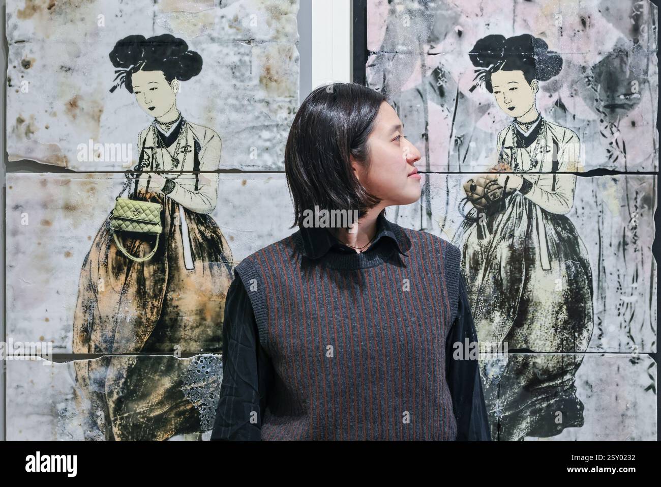 Londres, Royaume-Uni. 26 février 2025. Le personnel de la Gallery Sklo ...