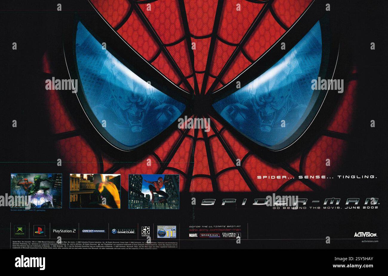 2002 annonce pour Spider-Man jeu vidéo par Treyarch, éditée par Capcom, Activision Photo Stock ...