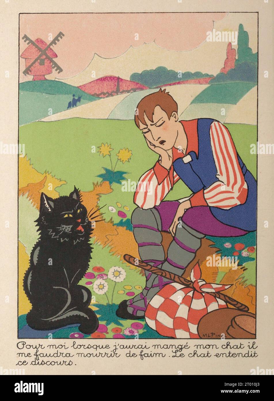 Le plus jeune fils du meunier est déçu de n'avoir hérité que d'un chat ...