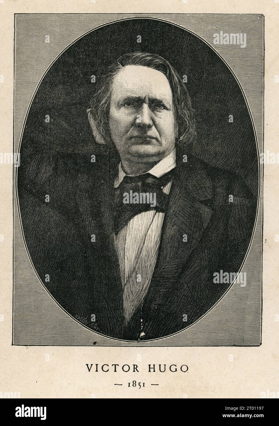 Frontispice. Portrait de Victor Hugo en 1851. Illustrateur : Edmond ...