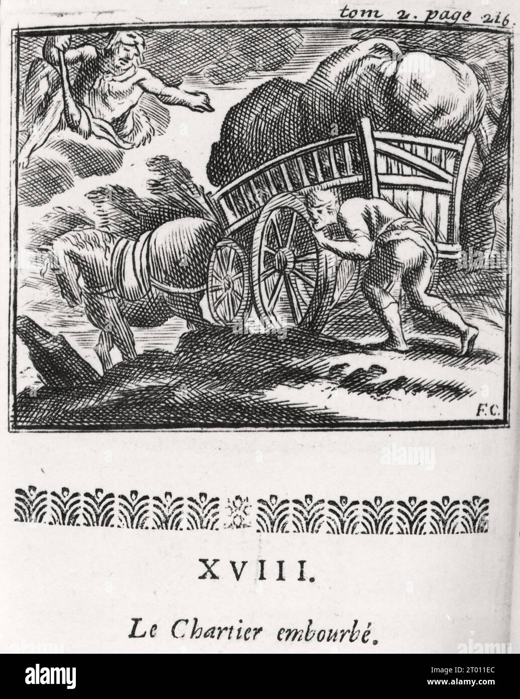 Le Chartier embourbé les Fables de la Fontaine, illustrées par François ...