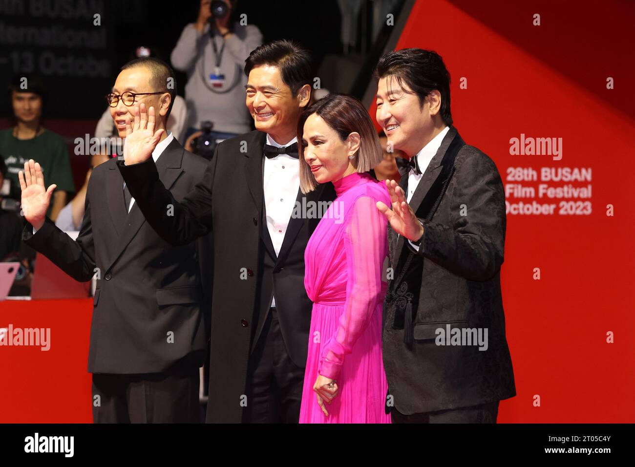 From left, Hong Kong director Anthony Pun, actors Chow Yun-fat, his ...
