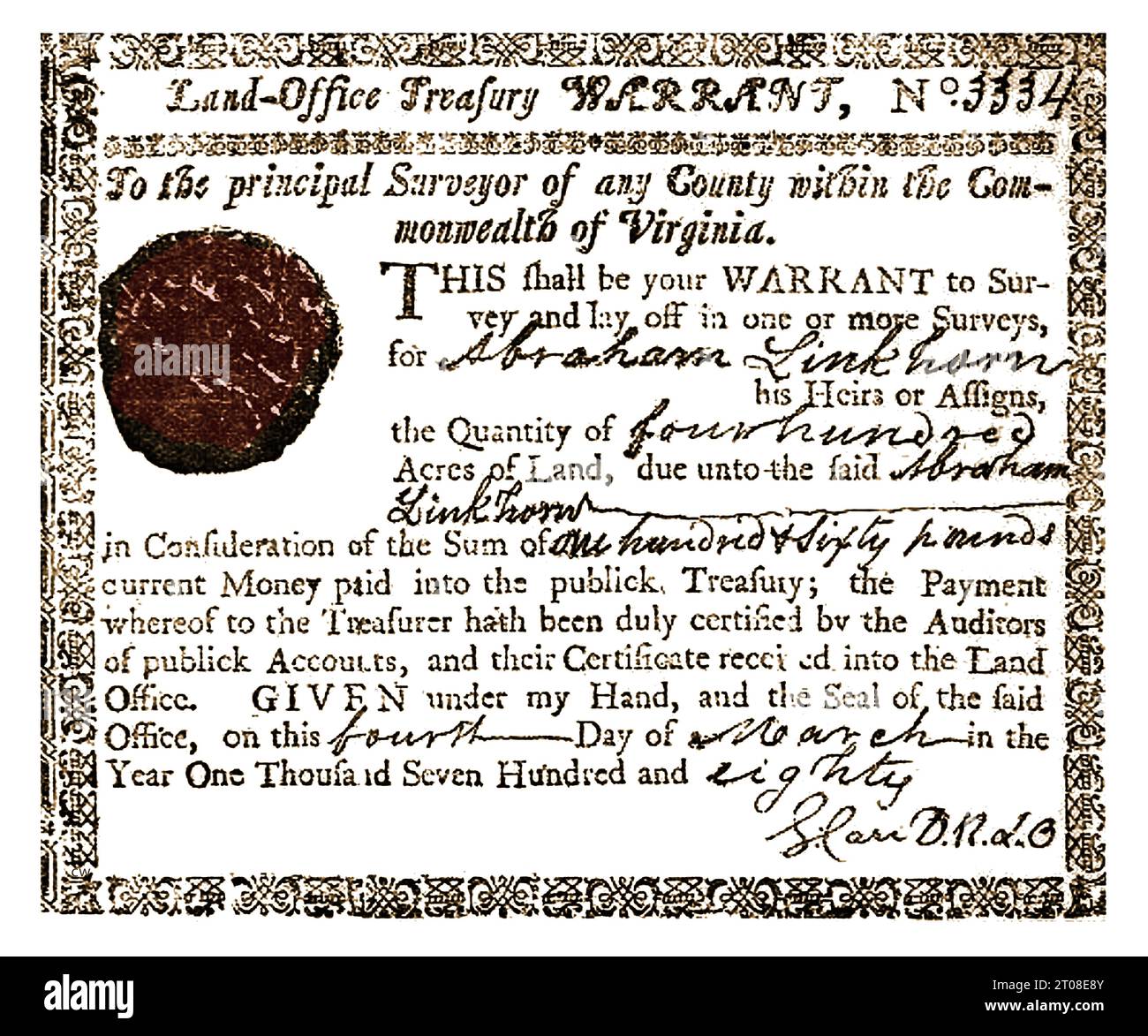 Histoire du président Abraham Lincoln 1780 mandat pour la prise de ...