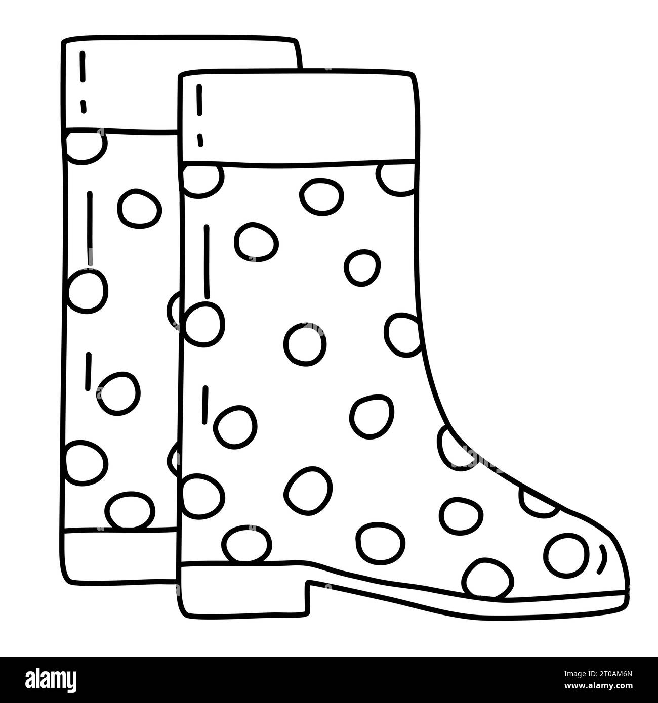 Bottes de pluie boue enfant Banque d'images vectorielles - Alamy