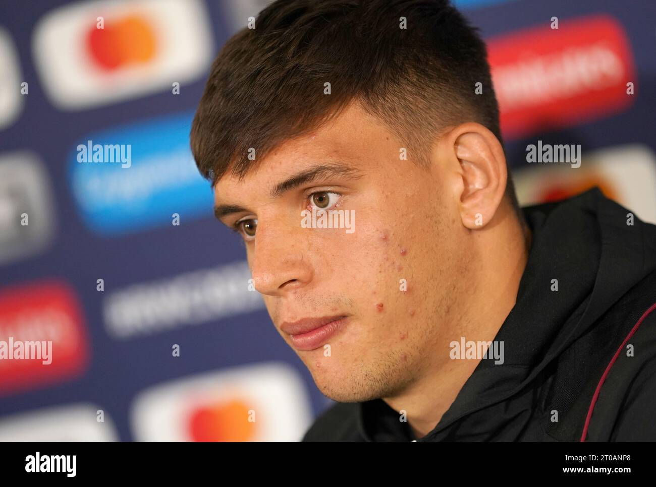 Dafydd Jenkins du pays de Galles lors d'une annonce d'équipe au Stade ...