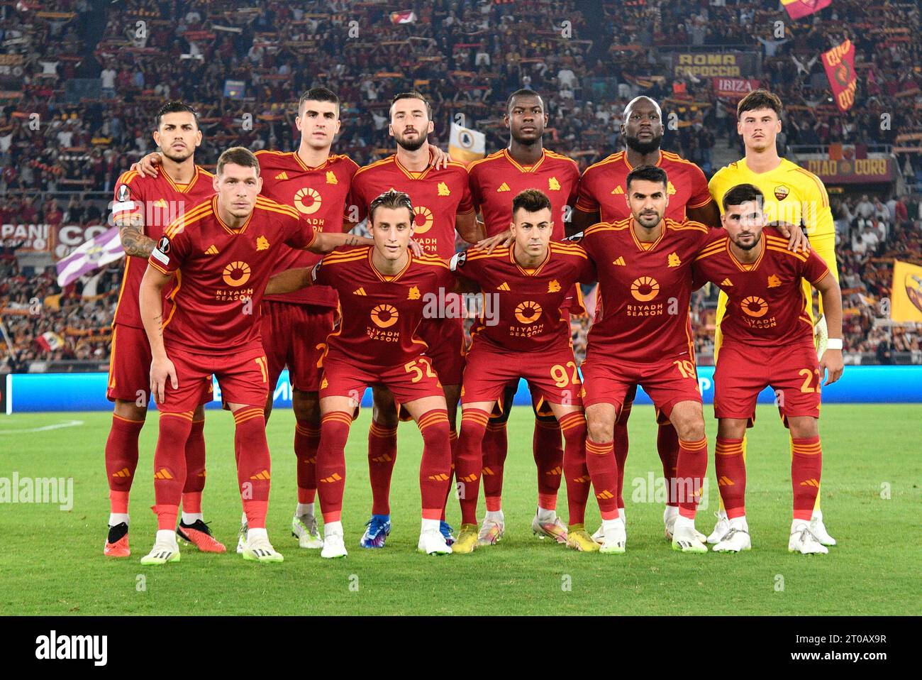 Rome, Italie. 05 octobre 2023. Équipe AS Roma lors du match de football ...