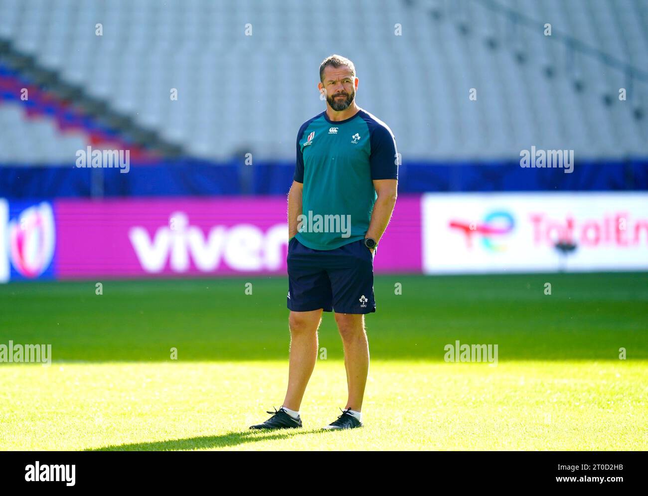 L'entraîneur-chef de l'Irlande Andy Farrell lors de la course par ...