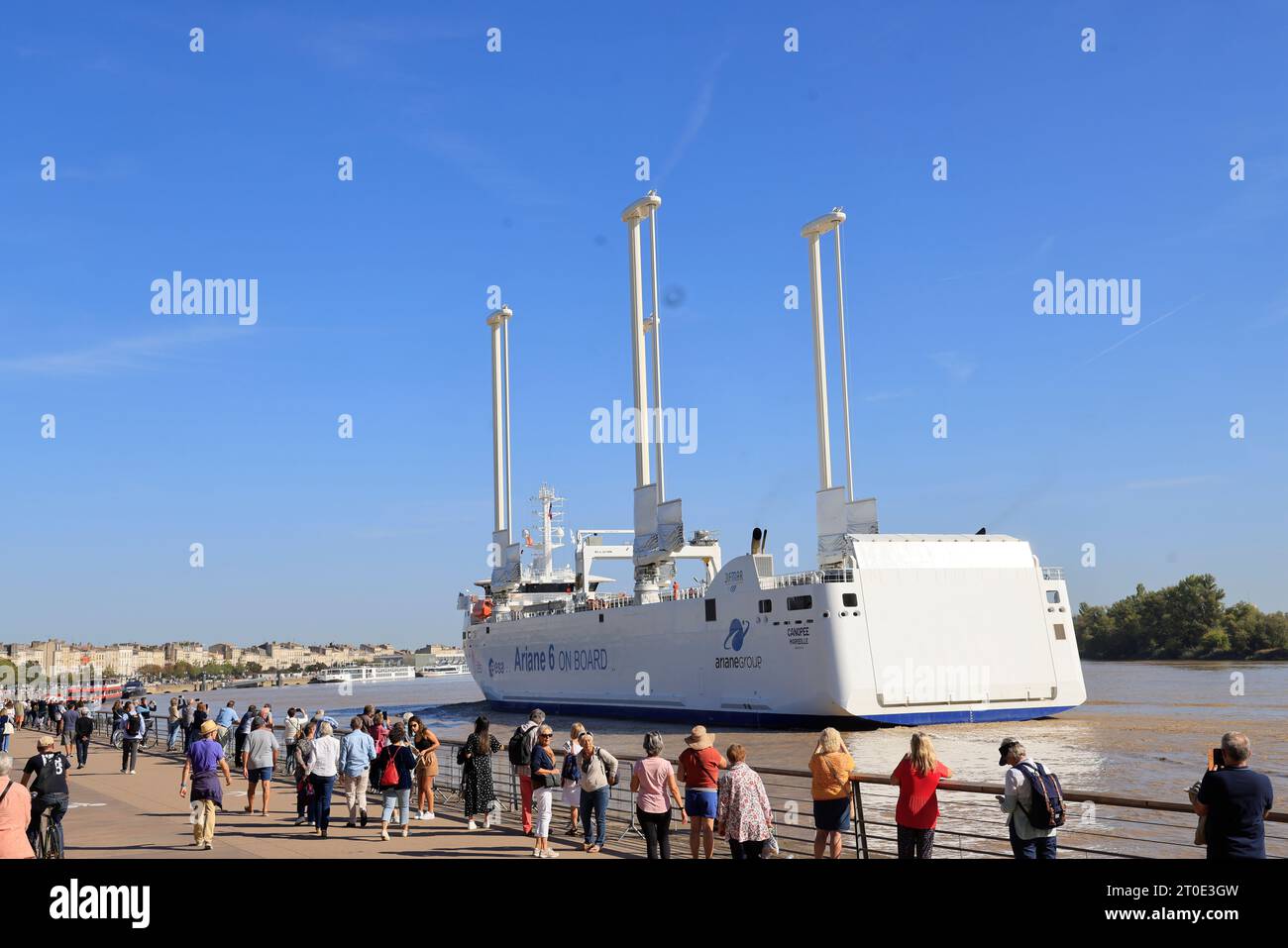 Bordeaux, France. 6 octobre 2023. Le canopée, premier voilier cargo au ...