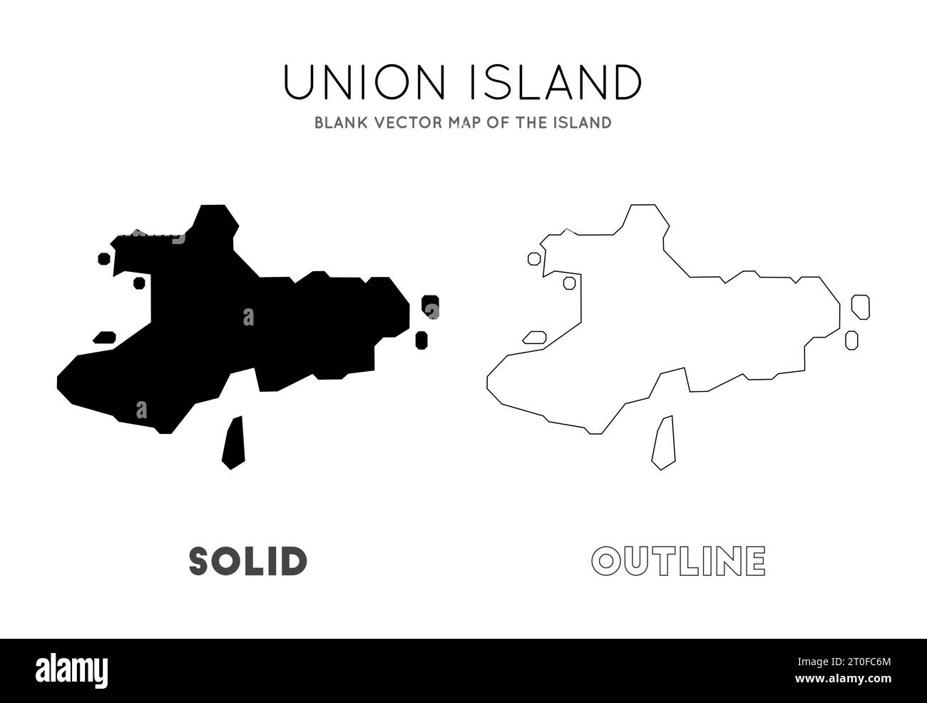 Carte de Union Island. Borders of Union Island pour votre infographie ...
