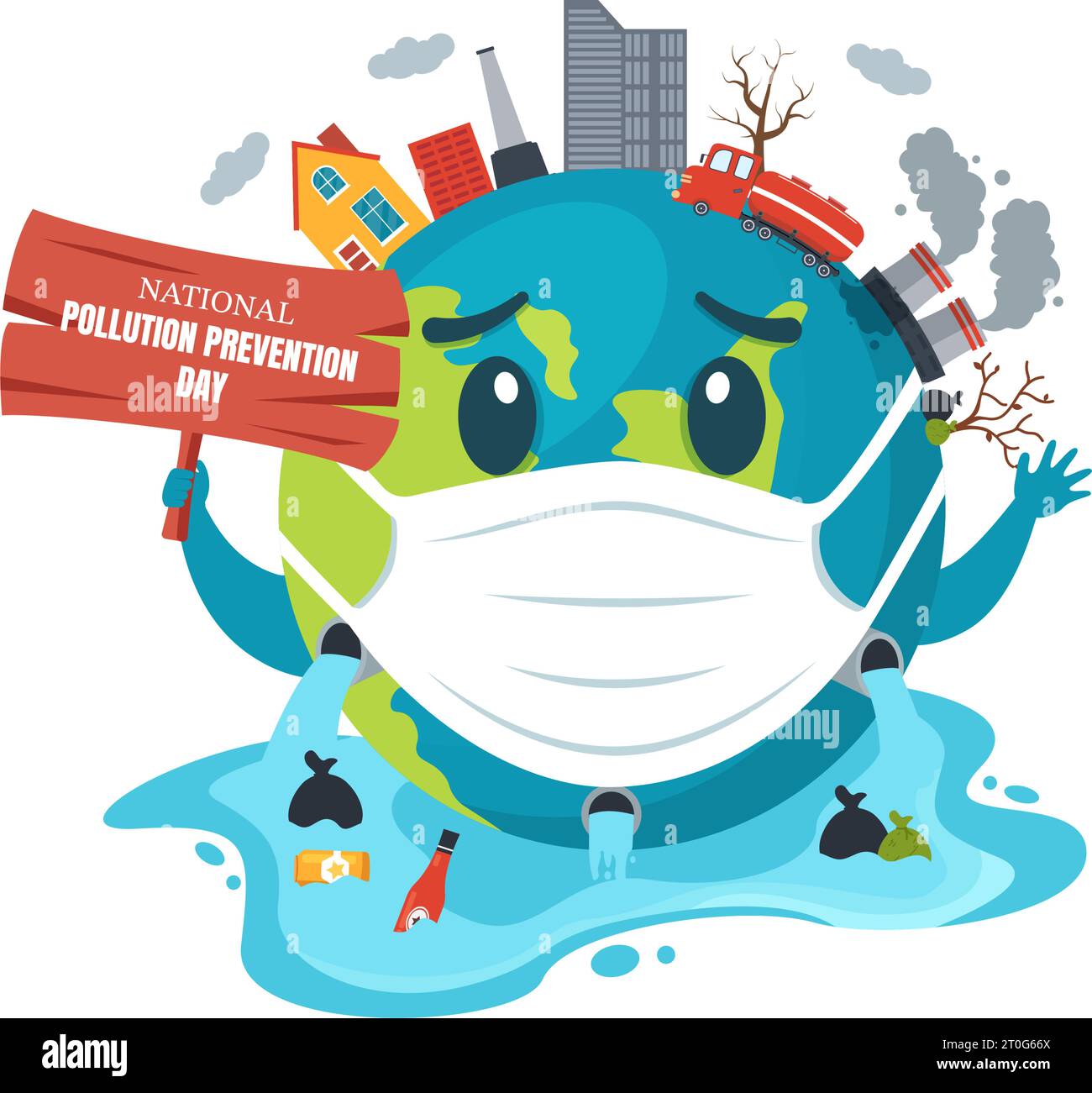 Journée nationale de prévention de la pollution Illustration vectorielle le 2 décembre pour la ...