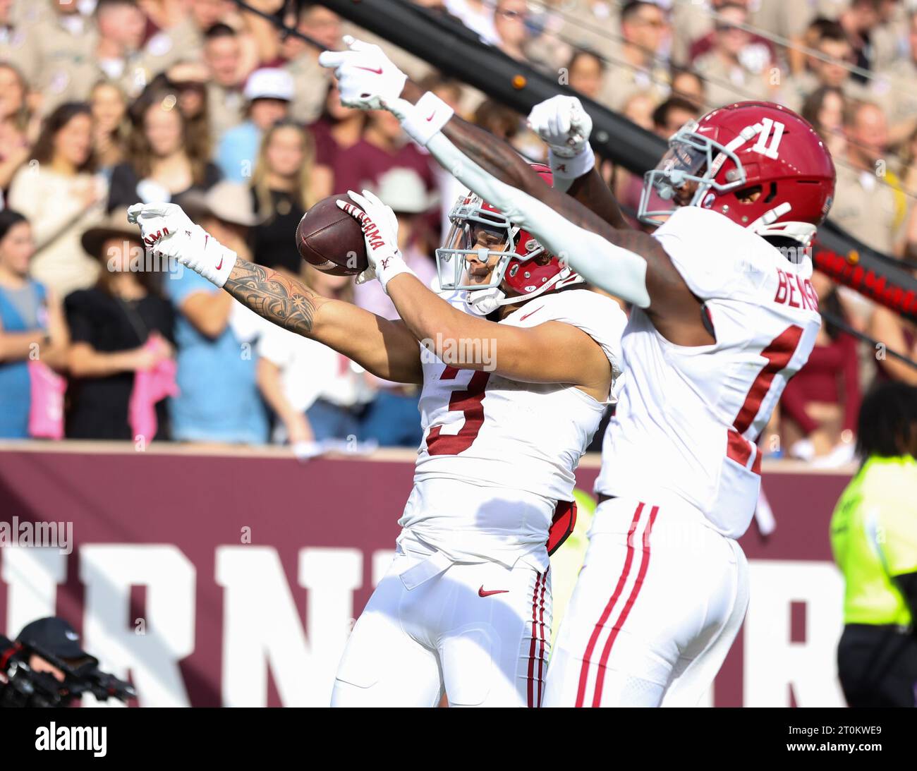 7 octobre 2023 : le Wide Receiver de l'Alabama Jermaine Burton (3 ...