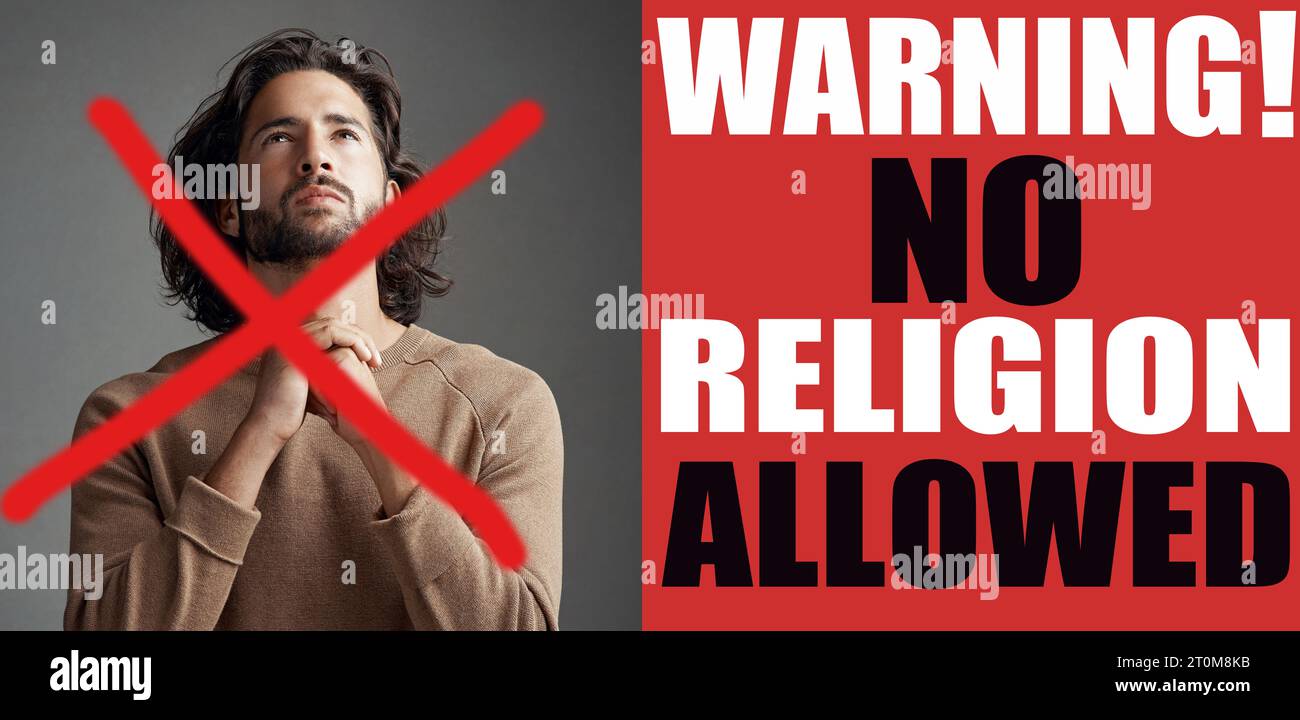 Interdiction, préjugé ou censure de la liberté de religion avec un ...