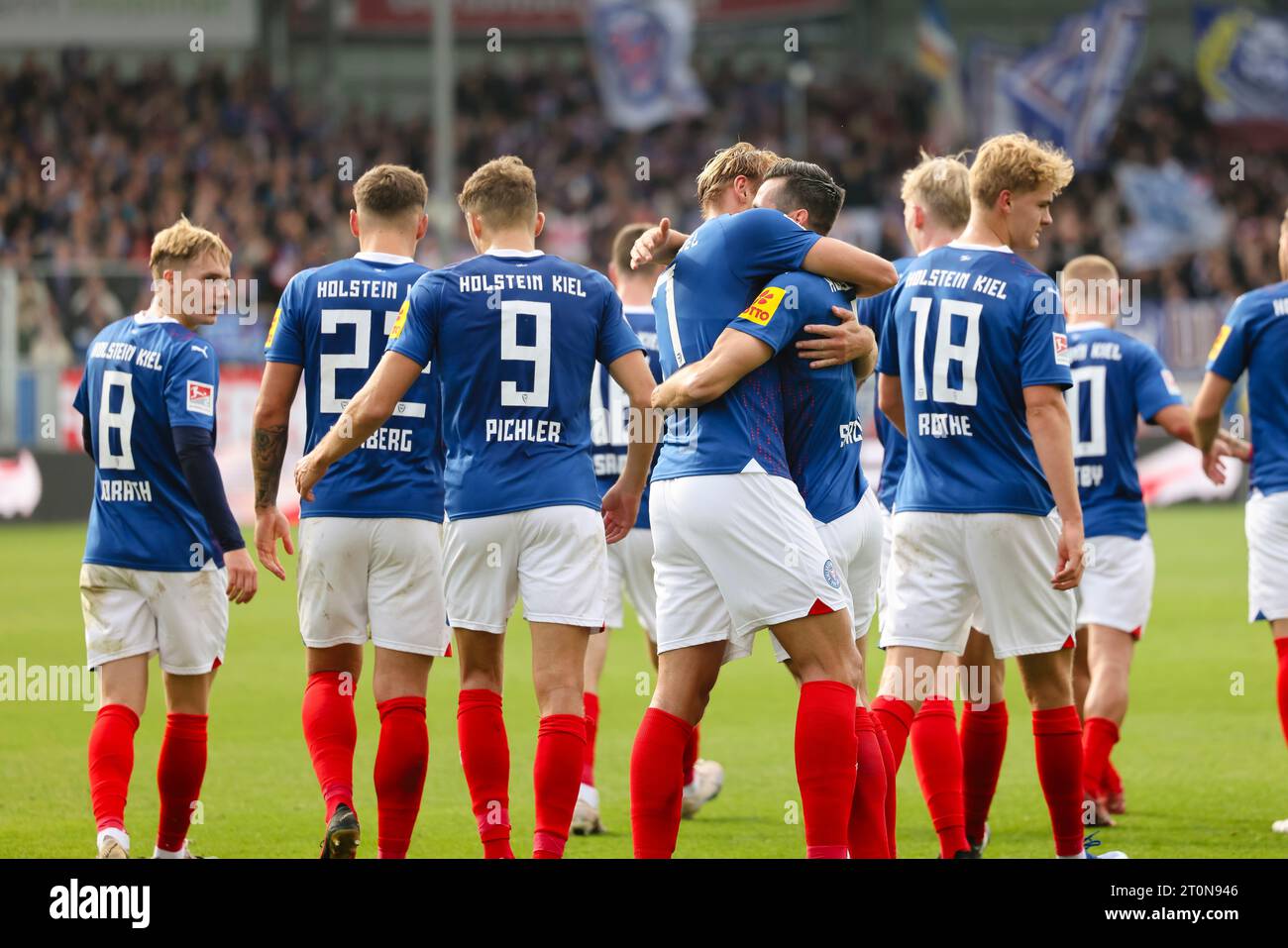 Kiel, Allemagne. 08 octobre 2023. Football : 2e Bundesliga, Holstein ...