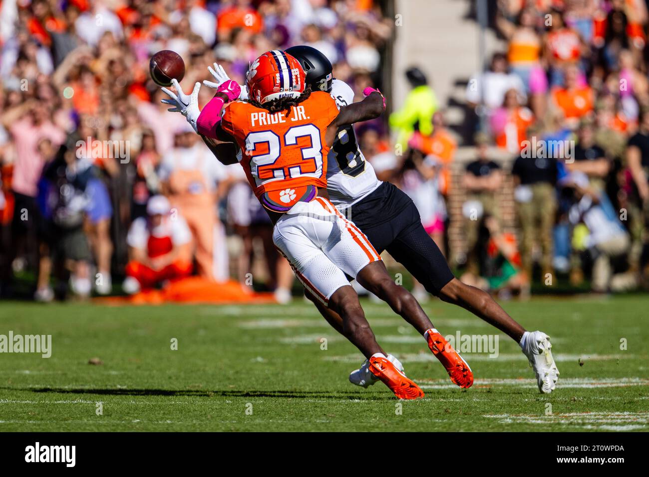 7 octobre 2023 : le cornerback Toriano Pride Jr. Des Tigers de Clemson ...
