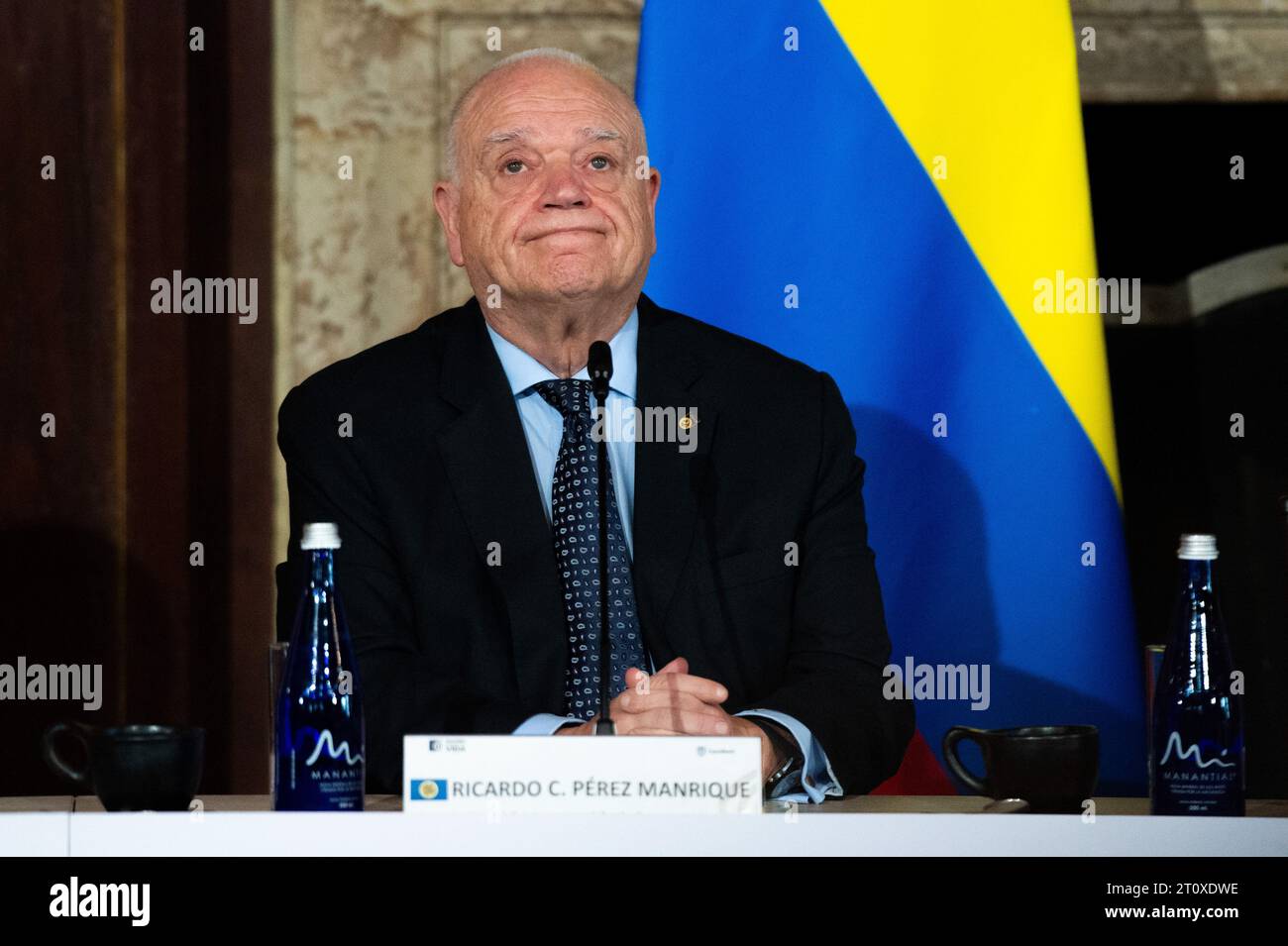 Bogota, Colombie. 09 octobre 2023. Le Président de la CIDH juge Ricardo ...