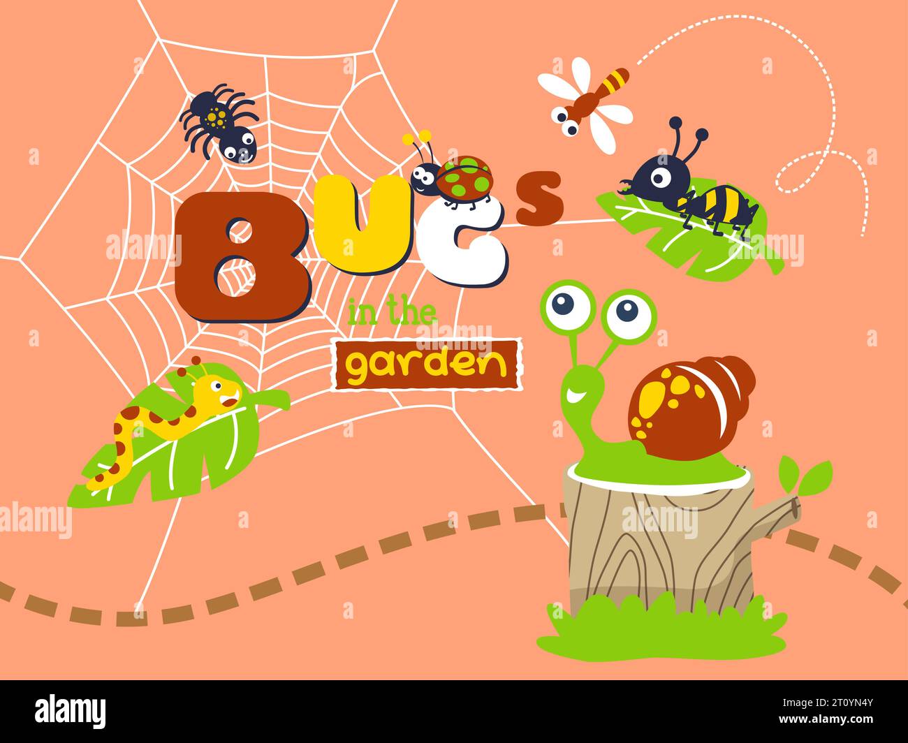 Spider animals cartoon illustration Banque d'images vectorielles - Alamy