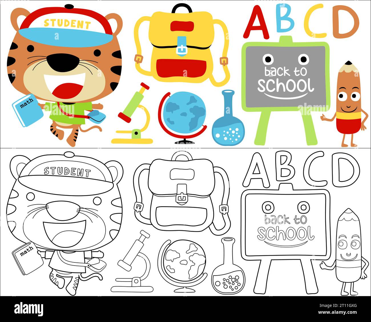 Tigre coloriage Banque de photographies et d’images à haute résolution - Alamy