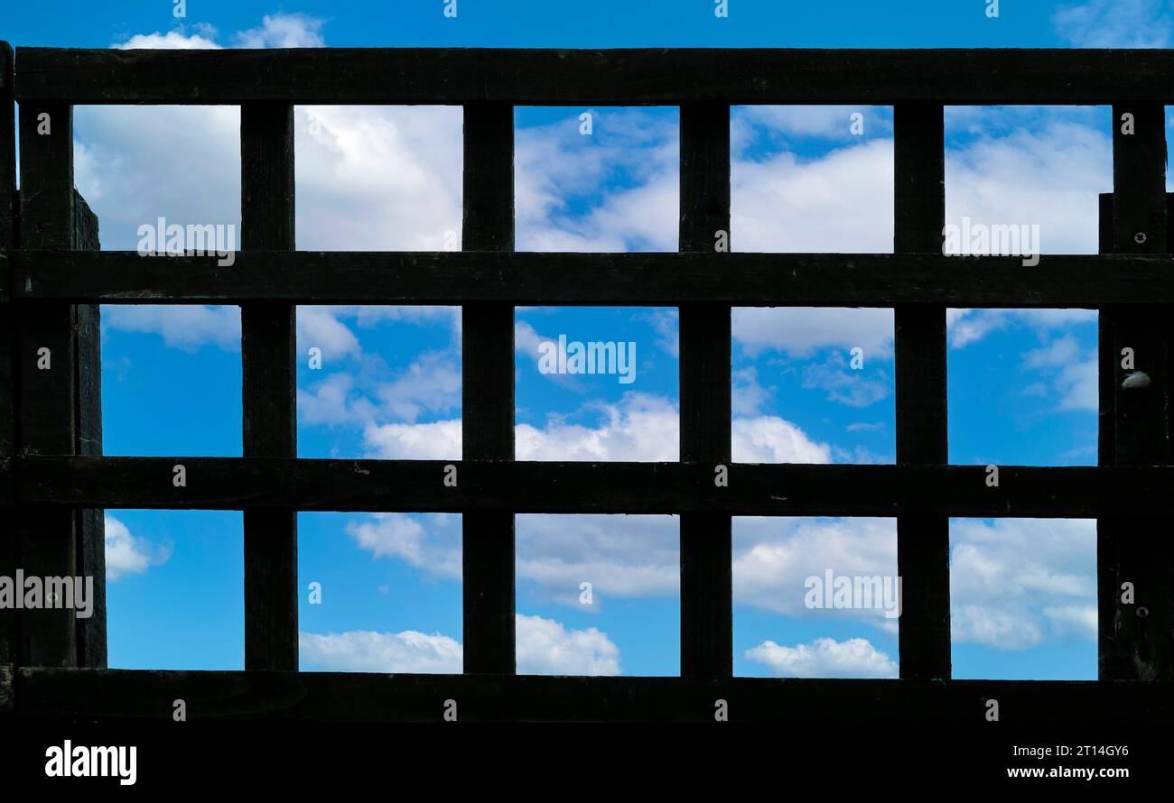 Clôture treillis bois Banque de photographies et d’images à haute ...