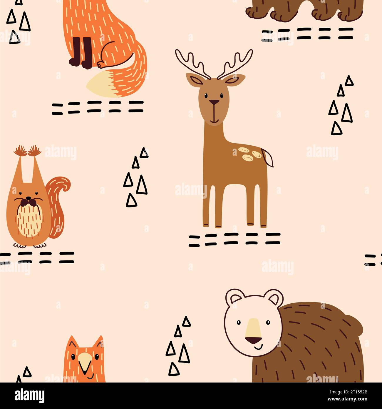 Animaux de la forêt dessin a imprimer Banque de photographies et d ...