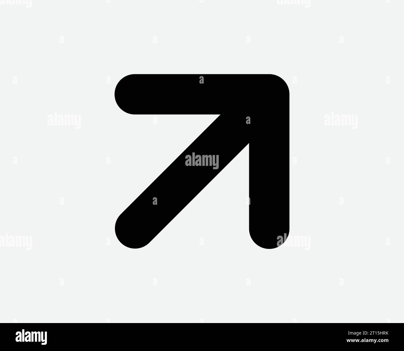 Flèche en haut à droite icône pointeur point position de navigation ...