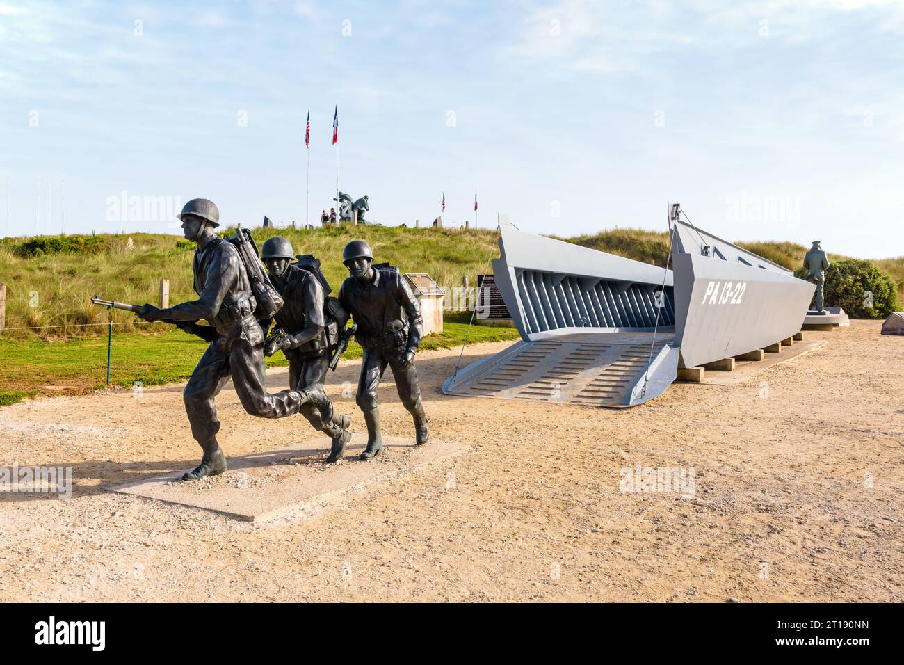 Le monument Higgins Boat, érigé à Utah Beach en Normandie, met en scène ...