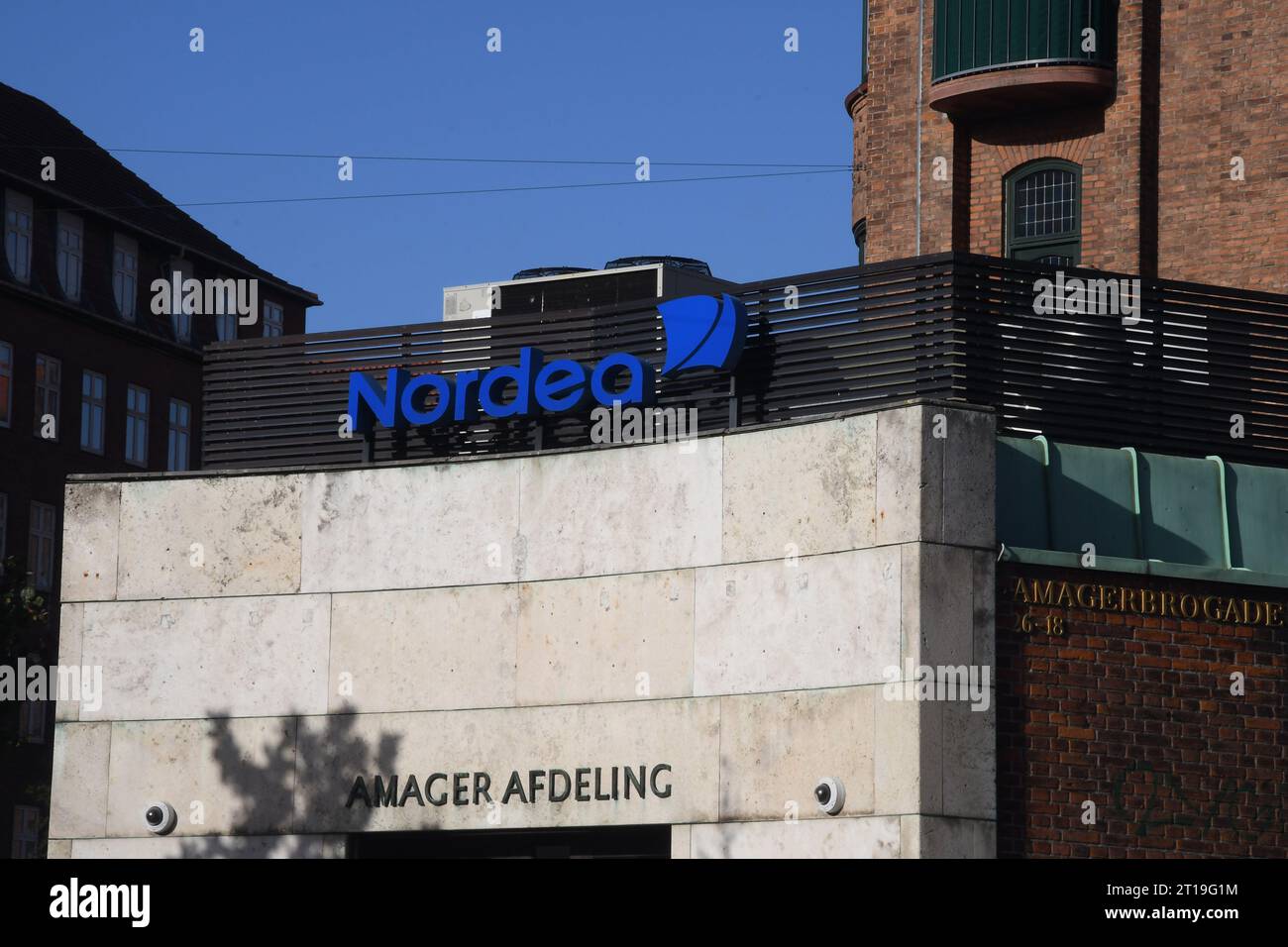 Copenhague, Danemark /12 octobre. 2023/succursale de la banque Nordea ...
