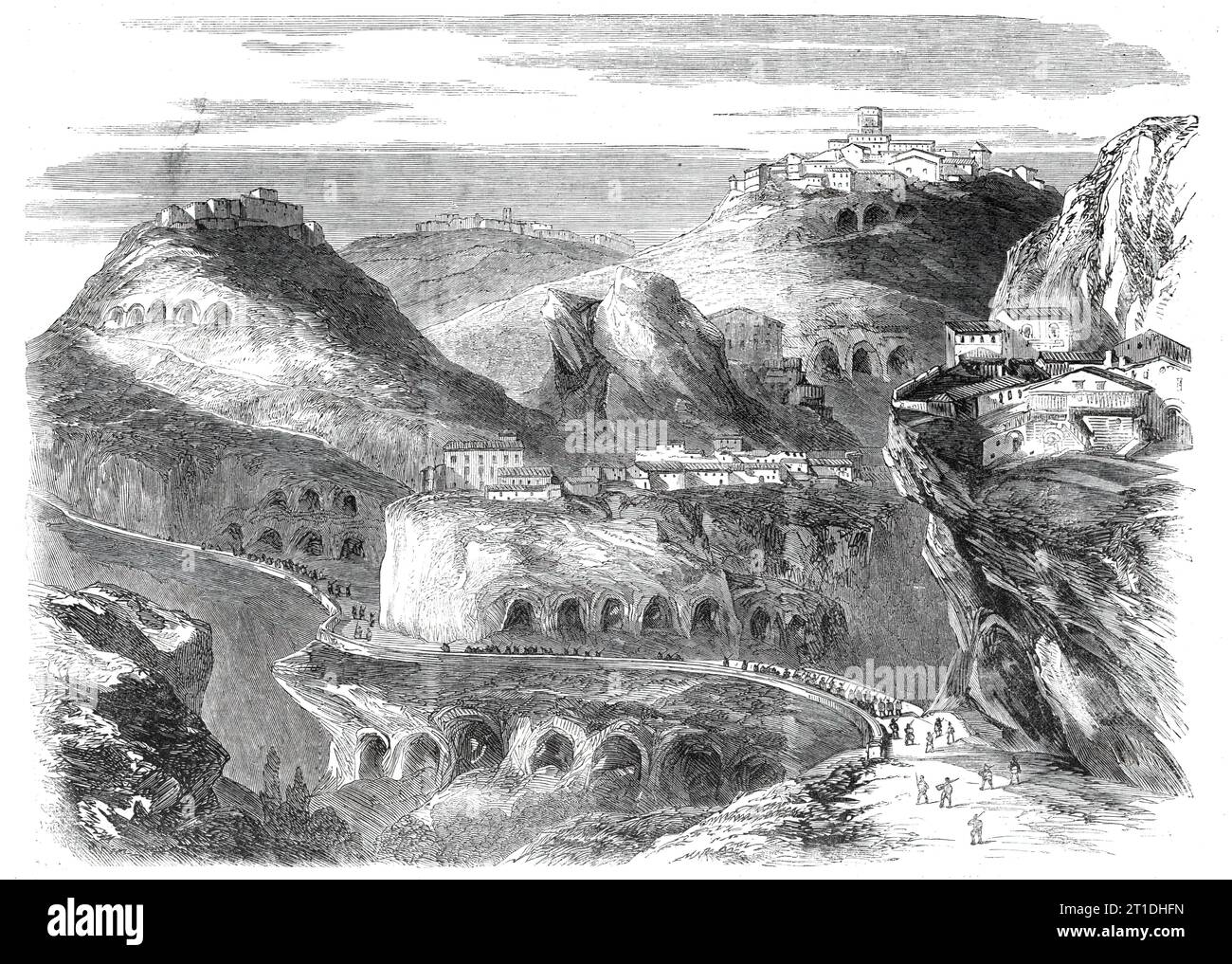 Castrogiovanni sicile enna italie ville gravure Banque de photographies ...