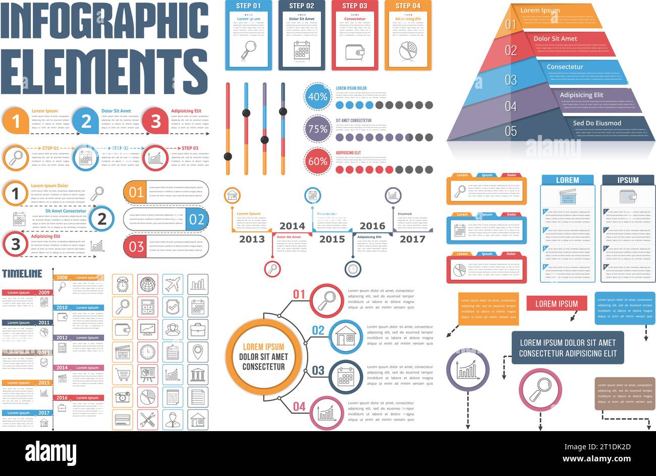 Infographie - Éléments graphiques, diagrammes de flux de processus, l ...