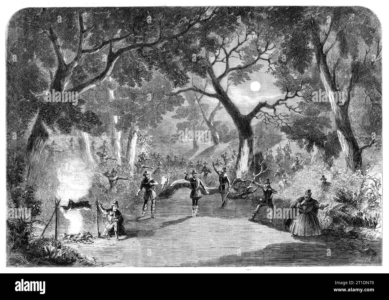 Scène de l'opéra de Robin des Bois, au Her Majesty's Theatre, 1860 ...
