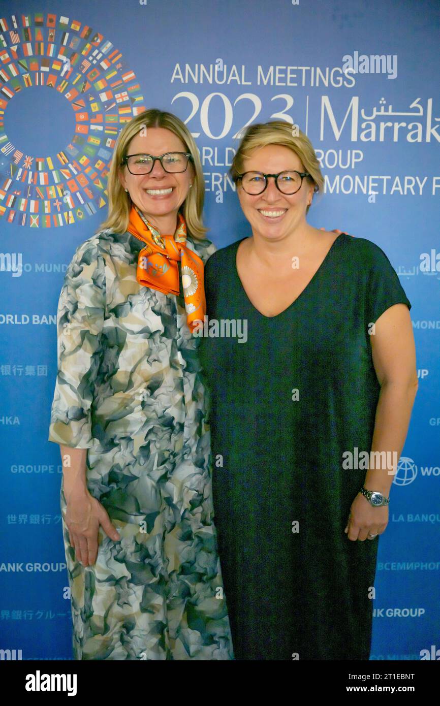 Marrakech, Maroc. 13 octobre 2023. Anna Bjerde, directrice générale des ...