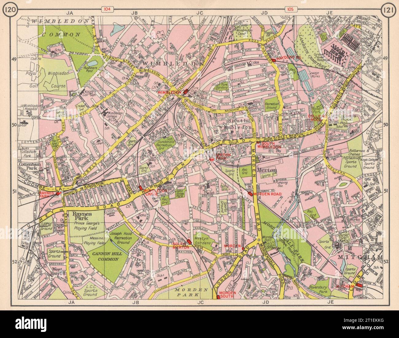 Carte du parc de wimbledon Banque de photographies et d’images à haute ...