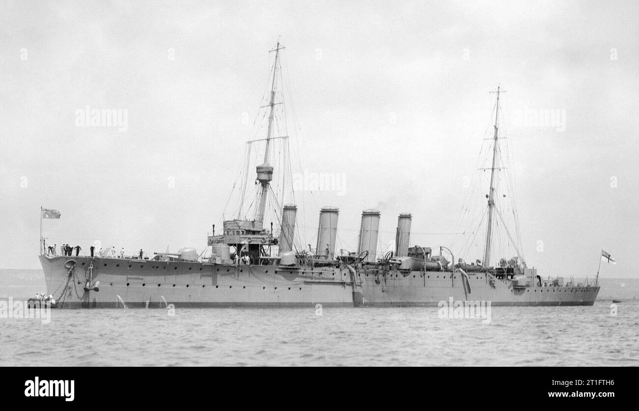 First world war british light cruiser Banque de photographies et d ...