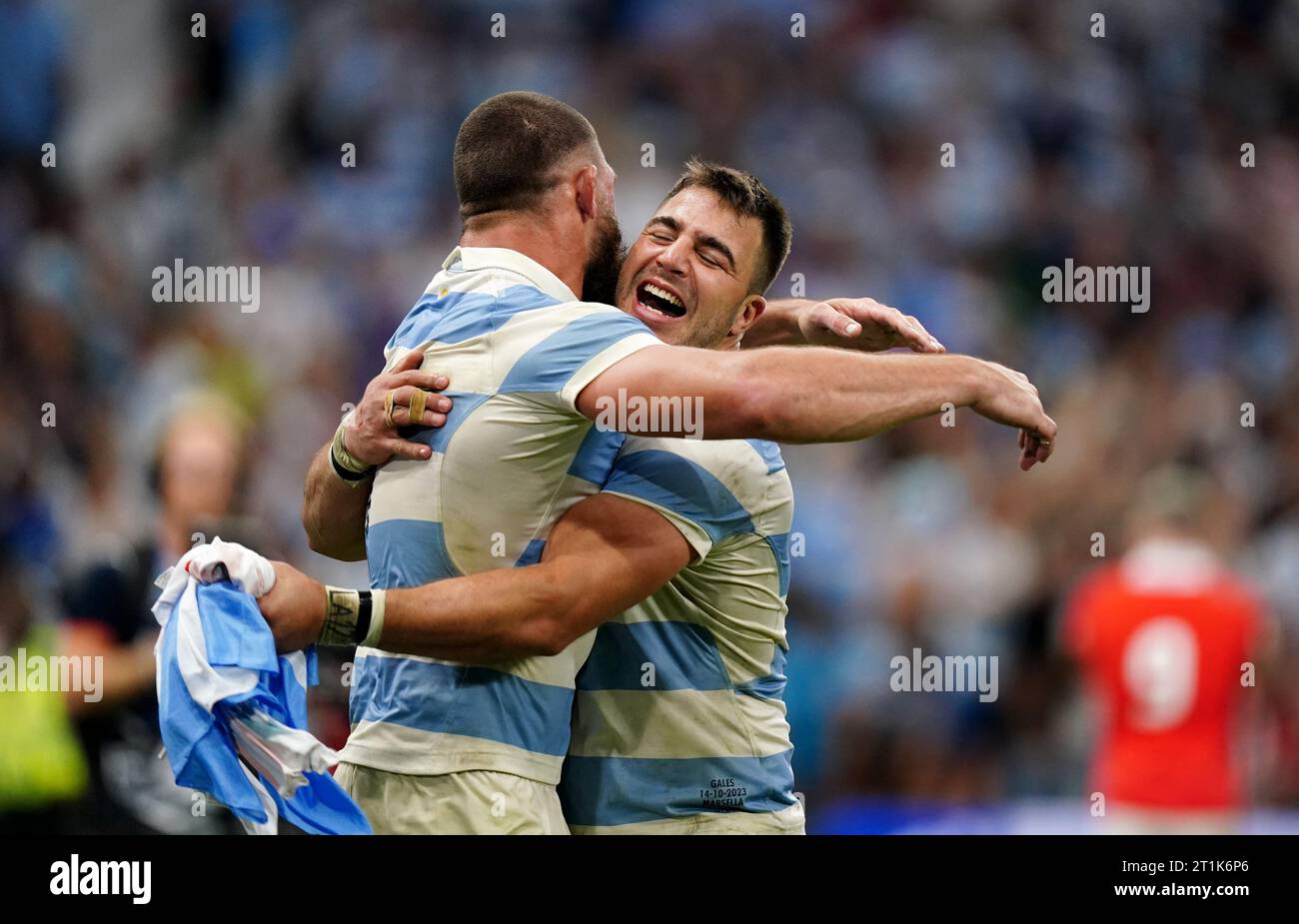 Les Argentins Marcos Kremer (à gauche) et Facundo ISA célèbrent après ...