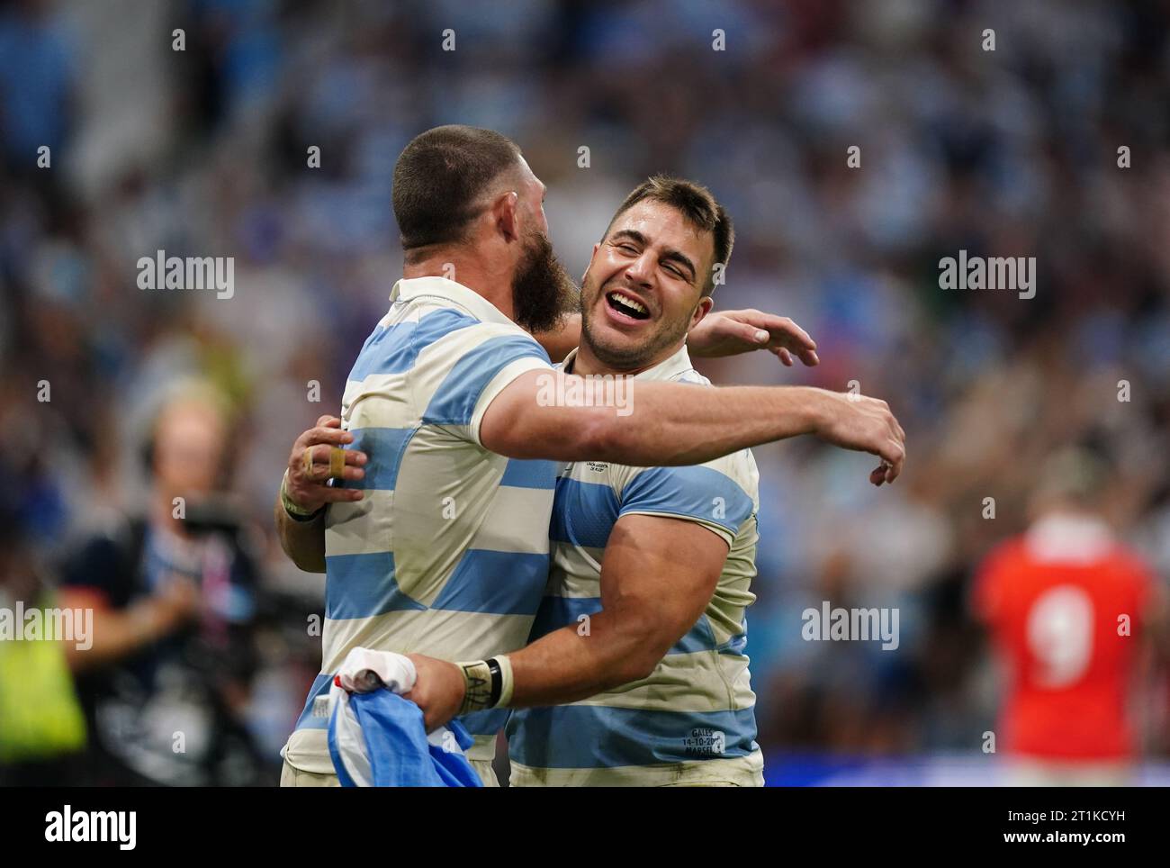 Les Argentins Marcos Kremer (à gauche) et Facundo ISA célèbrent après ...