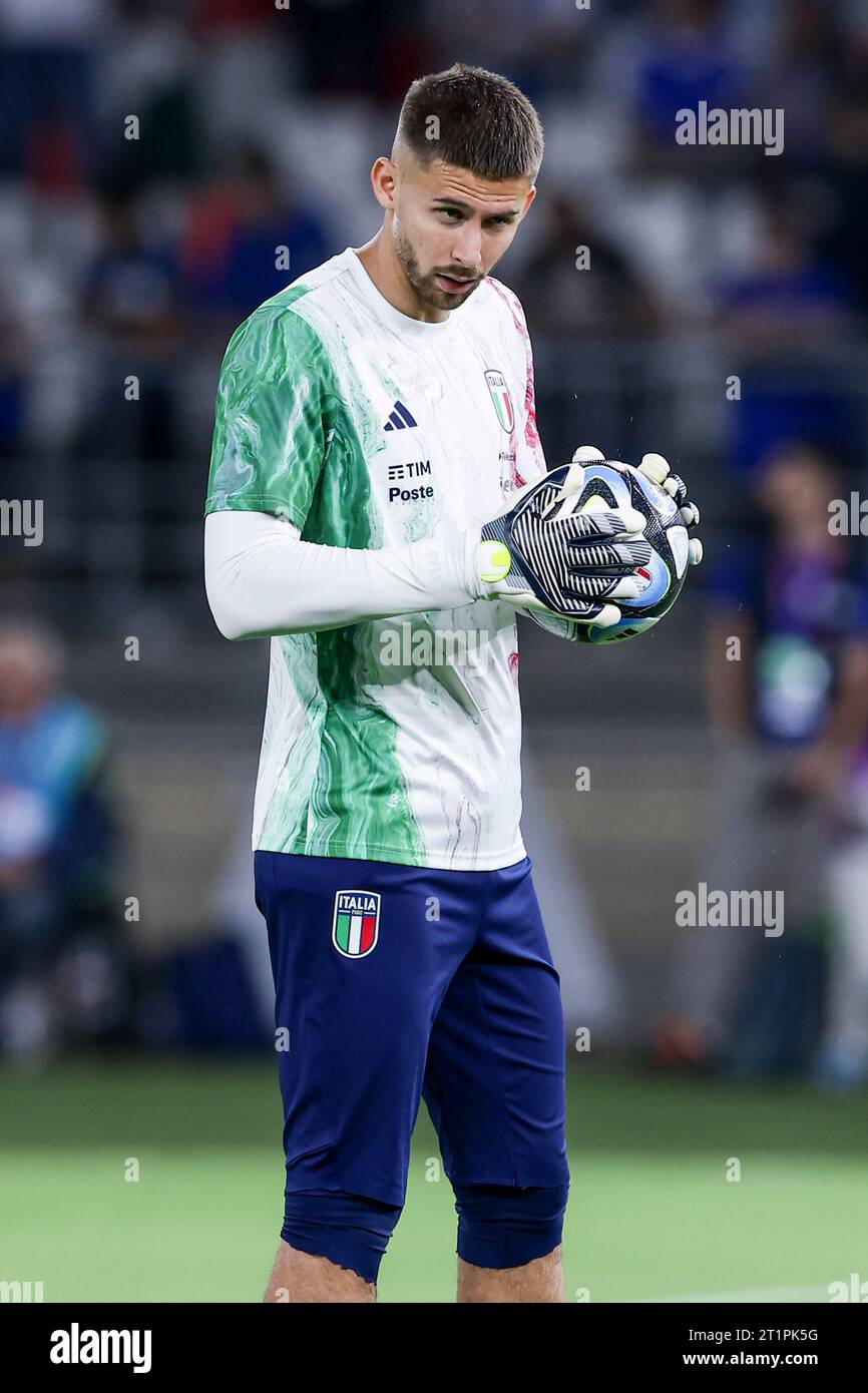 Le gardien de but italien Guglielmo Vicario joue lors de l'Euro 2024 ...